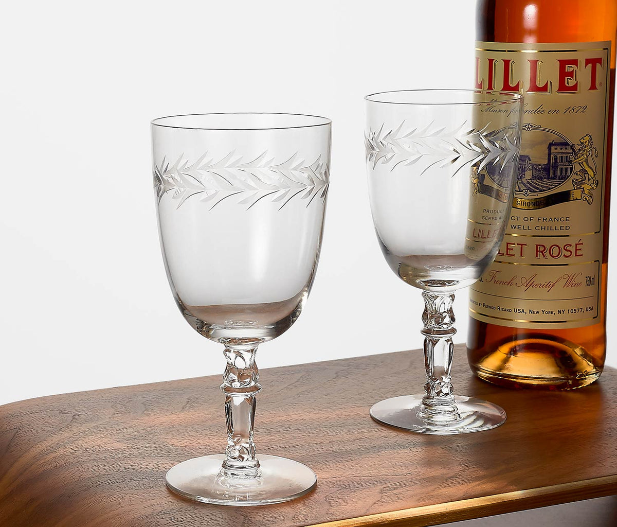 Vintage Fostoria Holly Clear Wine Glasses – Classic Crystal