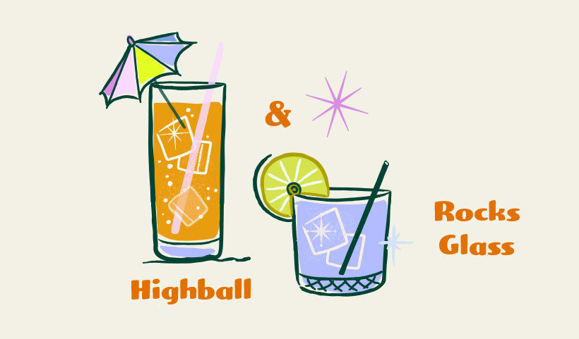 Glassware Guide: Highball, Collins & Rocks Glasses