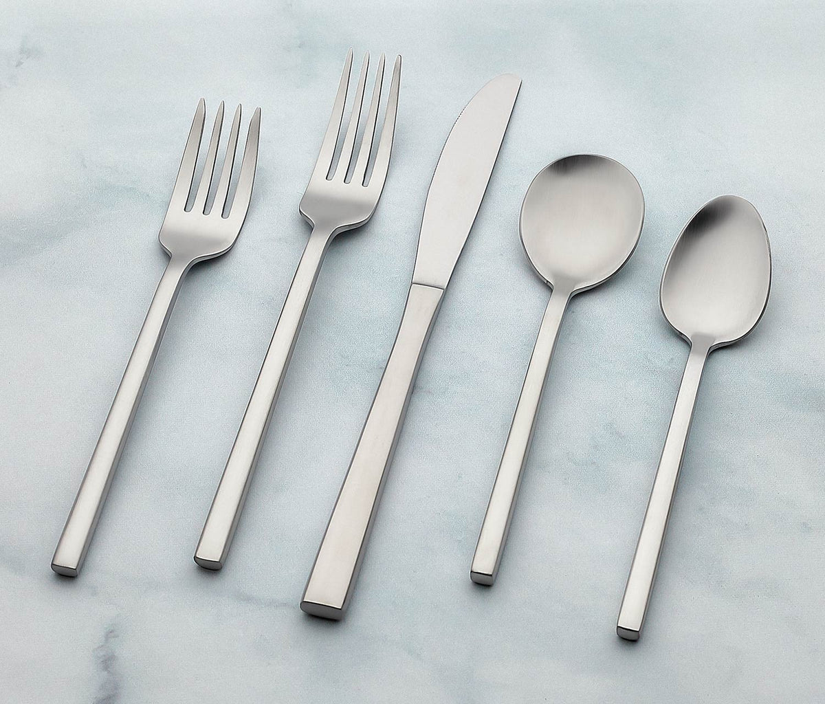 Acopa Phoenix stainless satin matte silver 10 PC flatware set - Lollygag