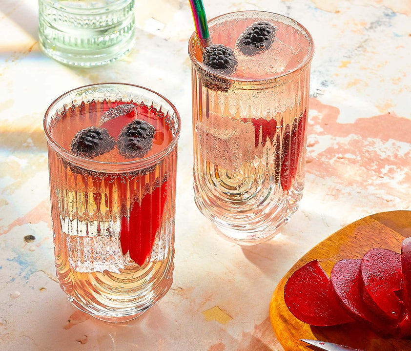 Acopa Zelda Art Deco Tall Highball Glass Set - lollygag