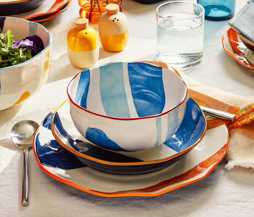 Danica Modern Hand Painted Porcelain Colorful Medium Bowls - Lollygag