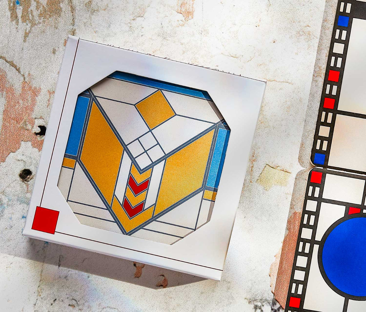 Frank Lloyd Wright Chevron Stone Coasters Set - lollygag