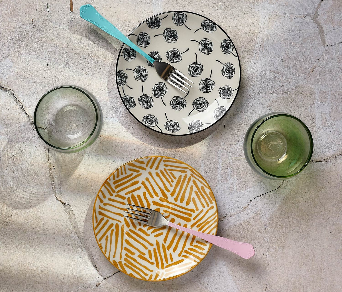 Dandelion Stamped Appetizer Small Plates - Lollygag