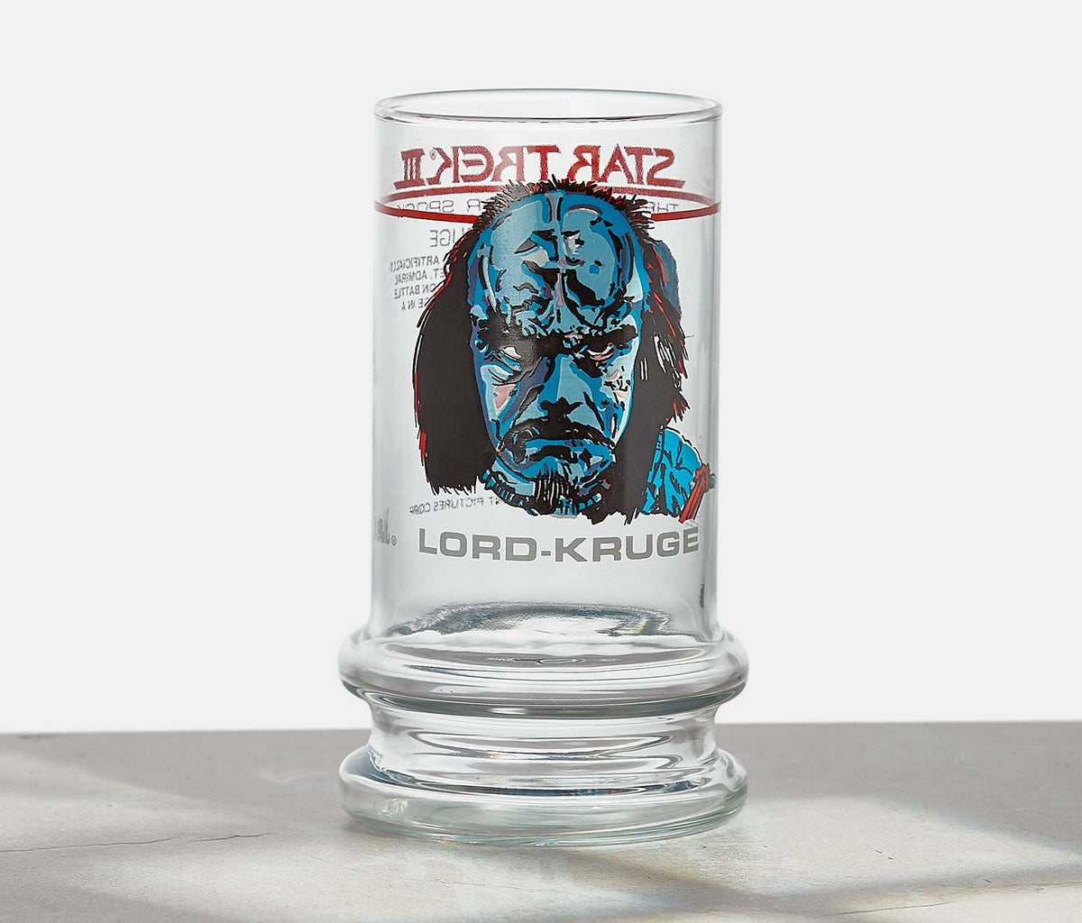Vintage 1984 Star Trek III Lord Kruge Tall Glass - Lollygag