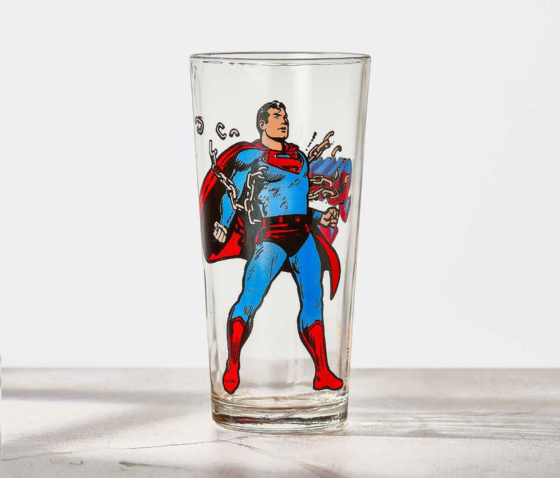 Superman 1975 Dc Comics Collector Glass - Vintage