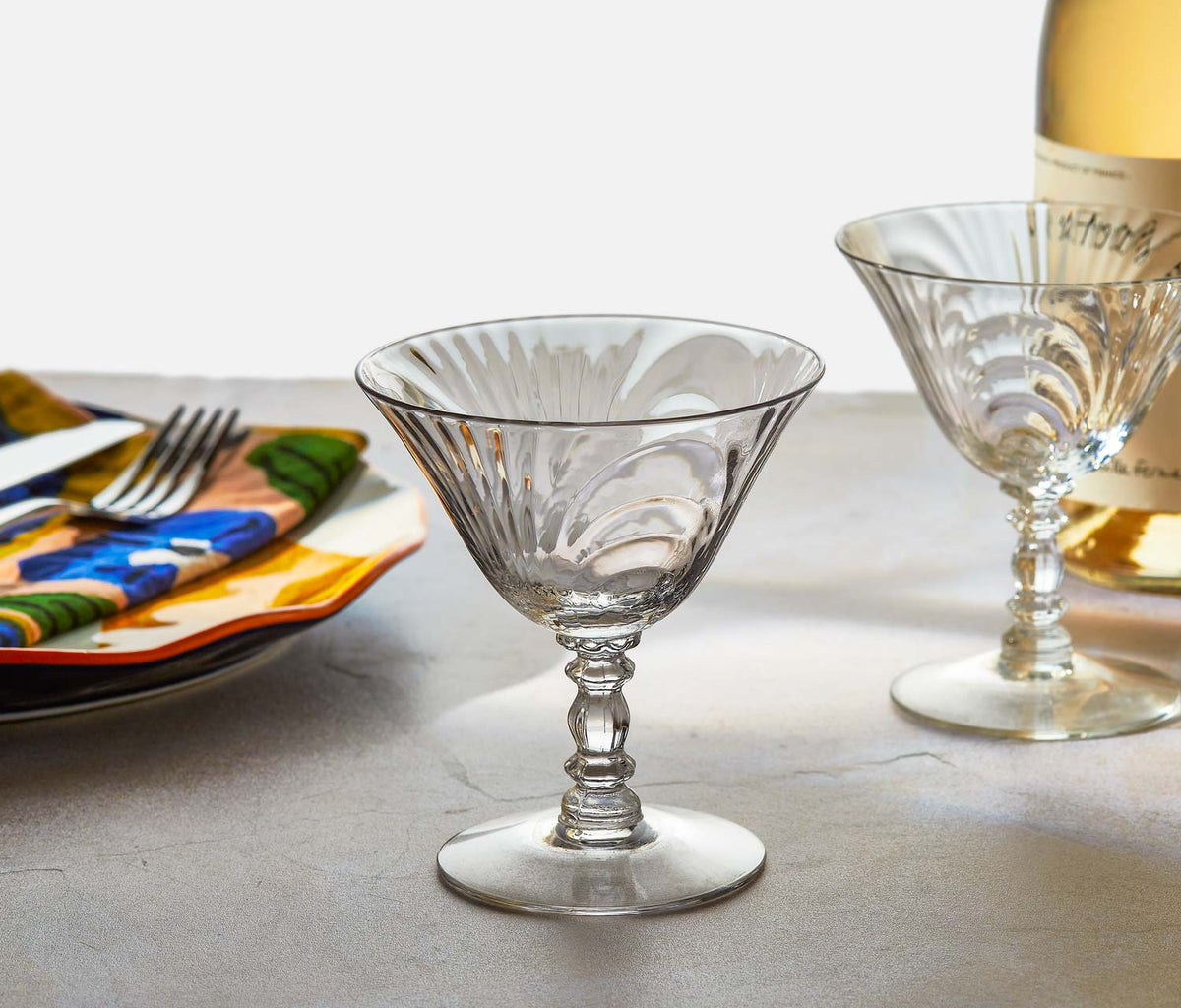 Vintage Cambridge Caprice Low Clear Coupe Glasses - lollygag