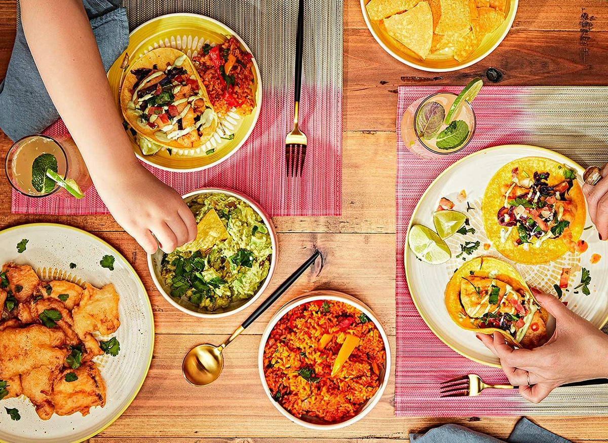 Curated Sunrise, Sunset Modern Dinnerware Set