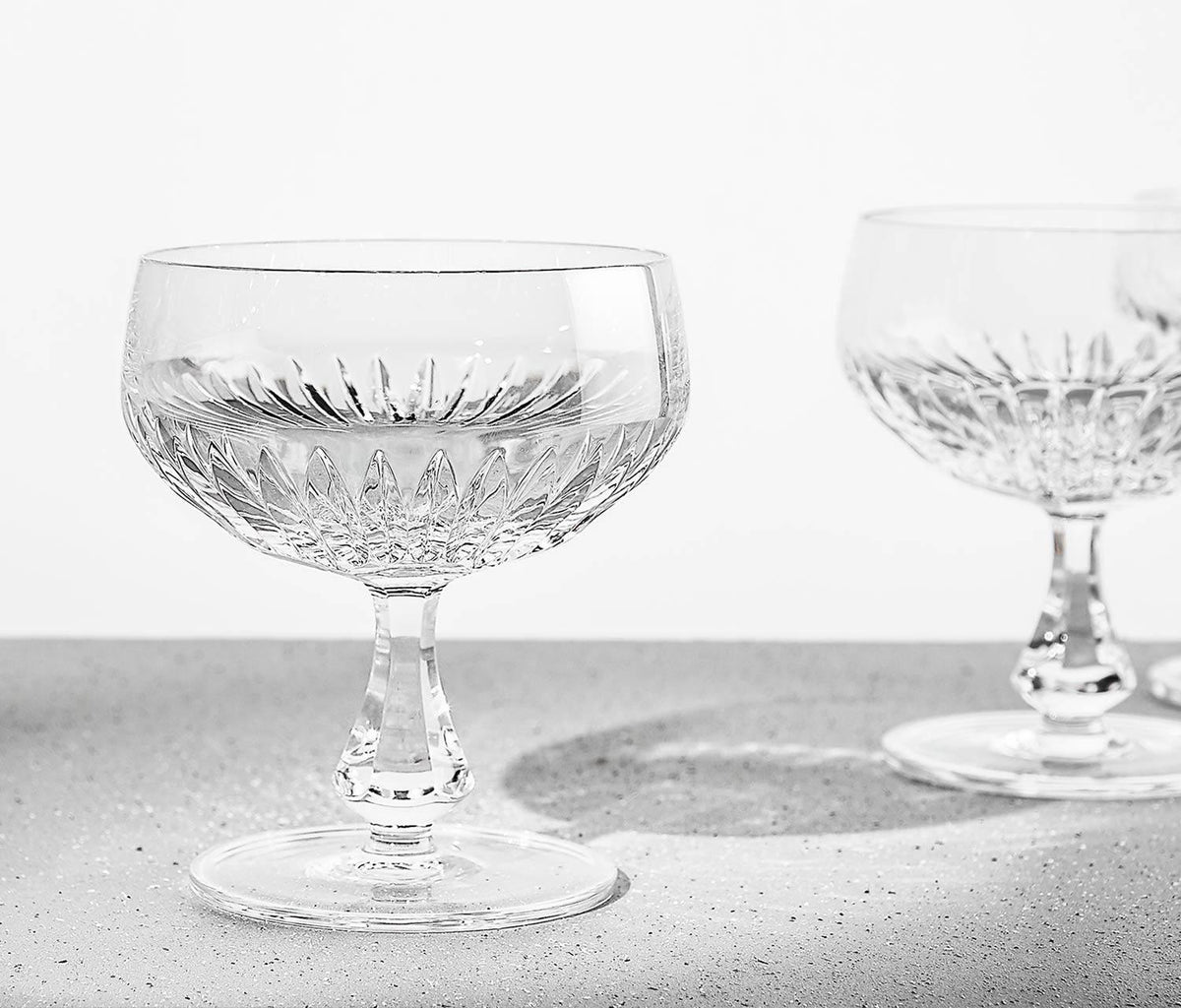 Garbo Crystal Coupe Glasses: Set of 2