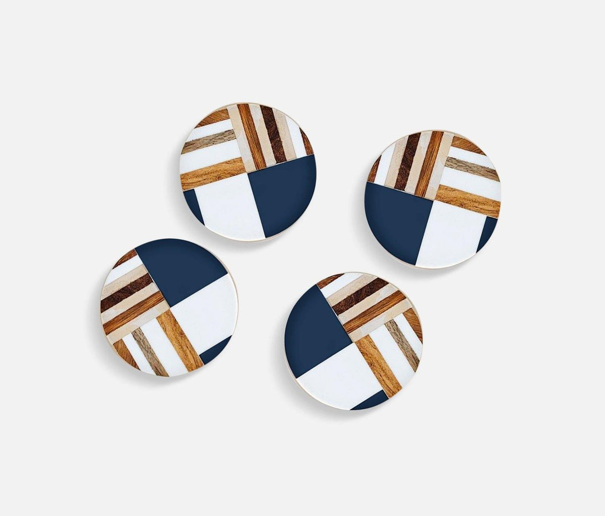 Resin and Wood nautical modern coasters - lollygag