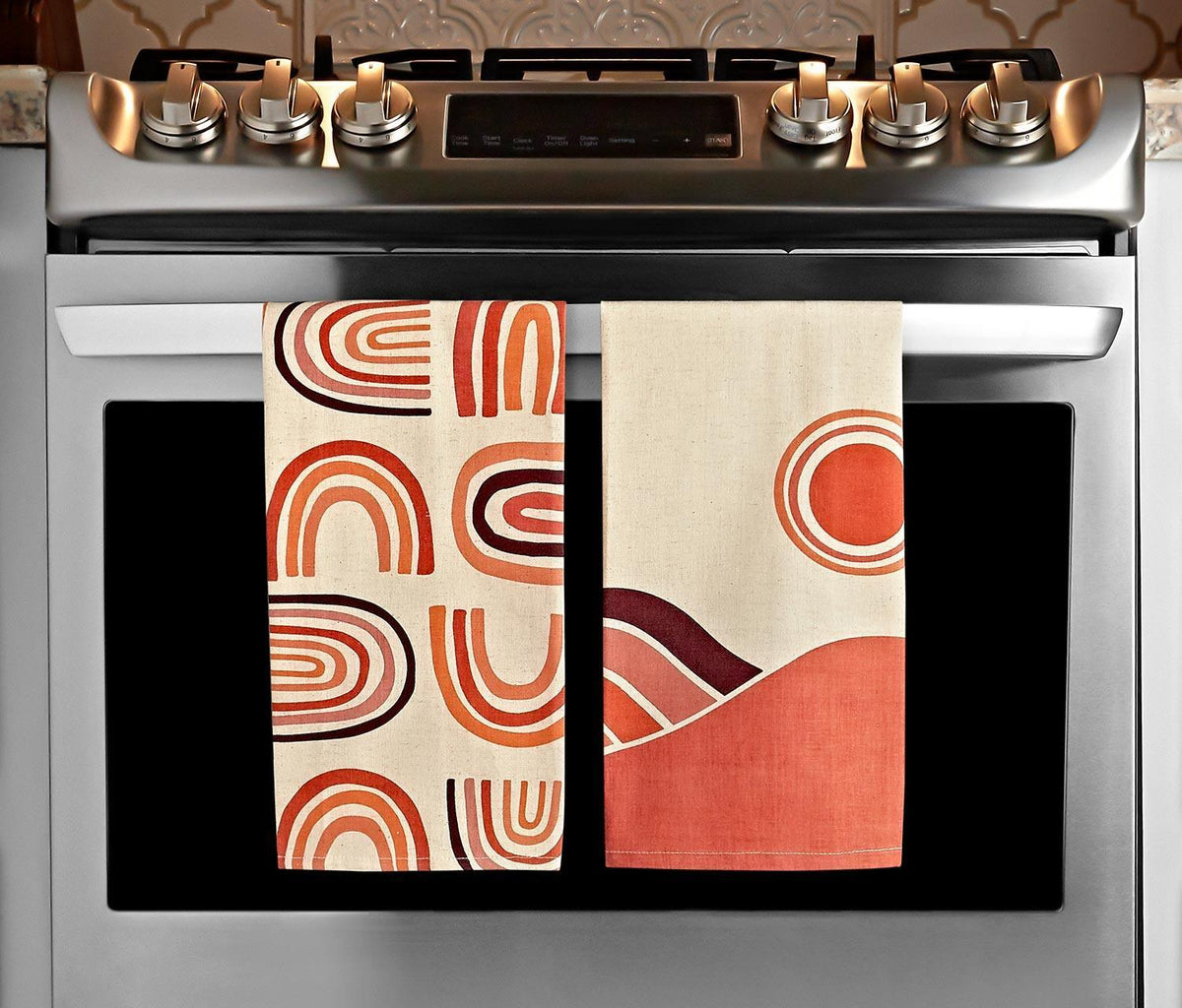 Retro Rainbow Kitchen Dish/Tea Towel Set - lollygag