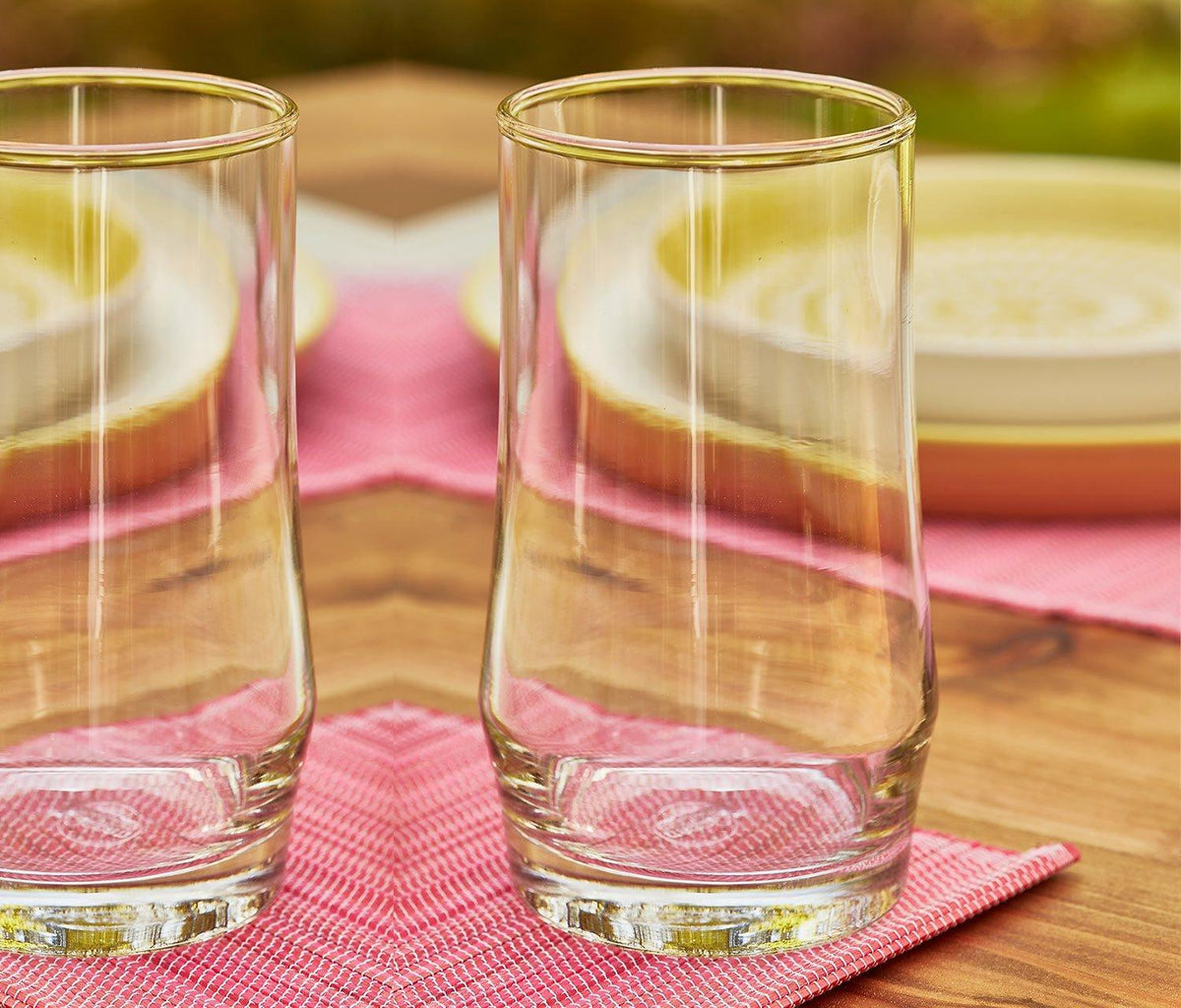 Acopa Saloon Clear Tall Tumbler Modern Glass Set - lollygag